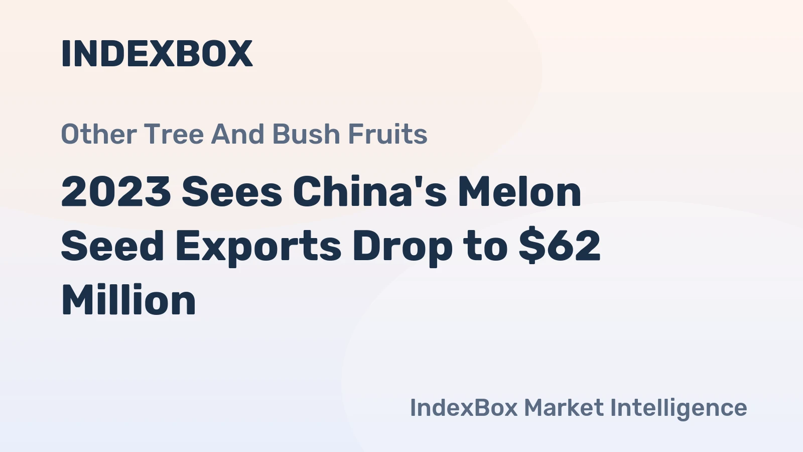 2023 Sees China's Melon Seed Exports Drop to $62 Million