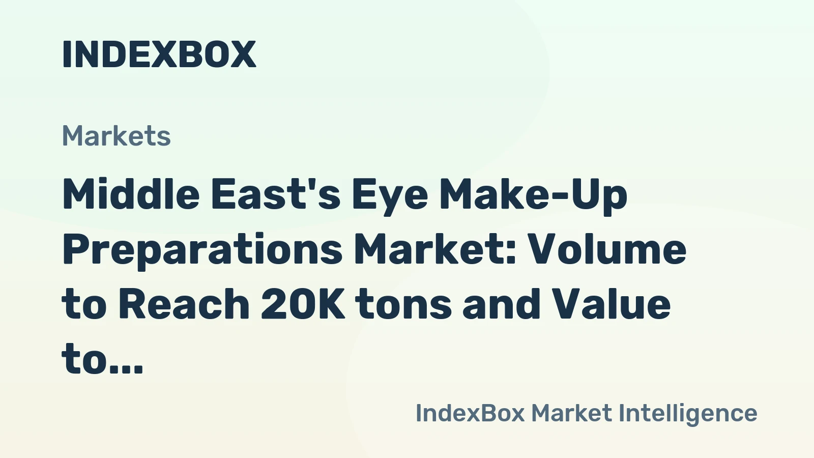 Middle East's Eye Make-Up Preparations Market: Volume to Reach 20K tons and Value to Hit $754M by 2035