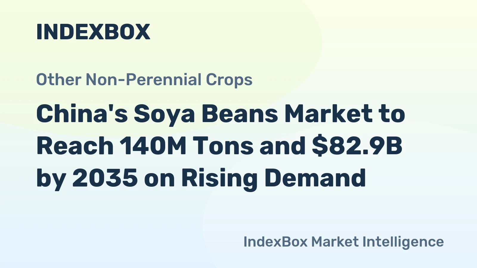 China's Soya Beans Market to Reach 140M Tons and $82.9B by 2035 on Rising Demand