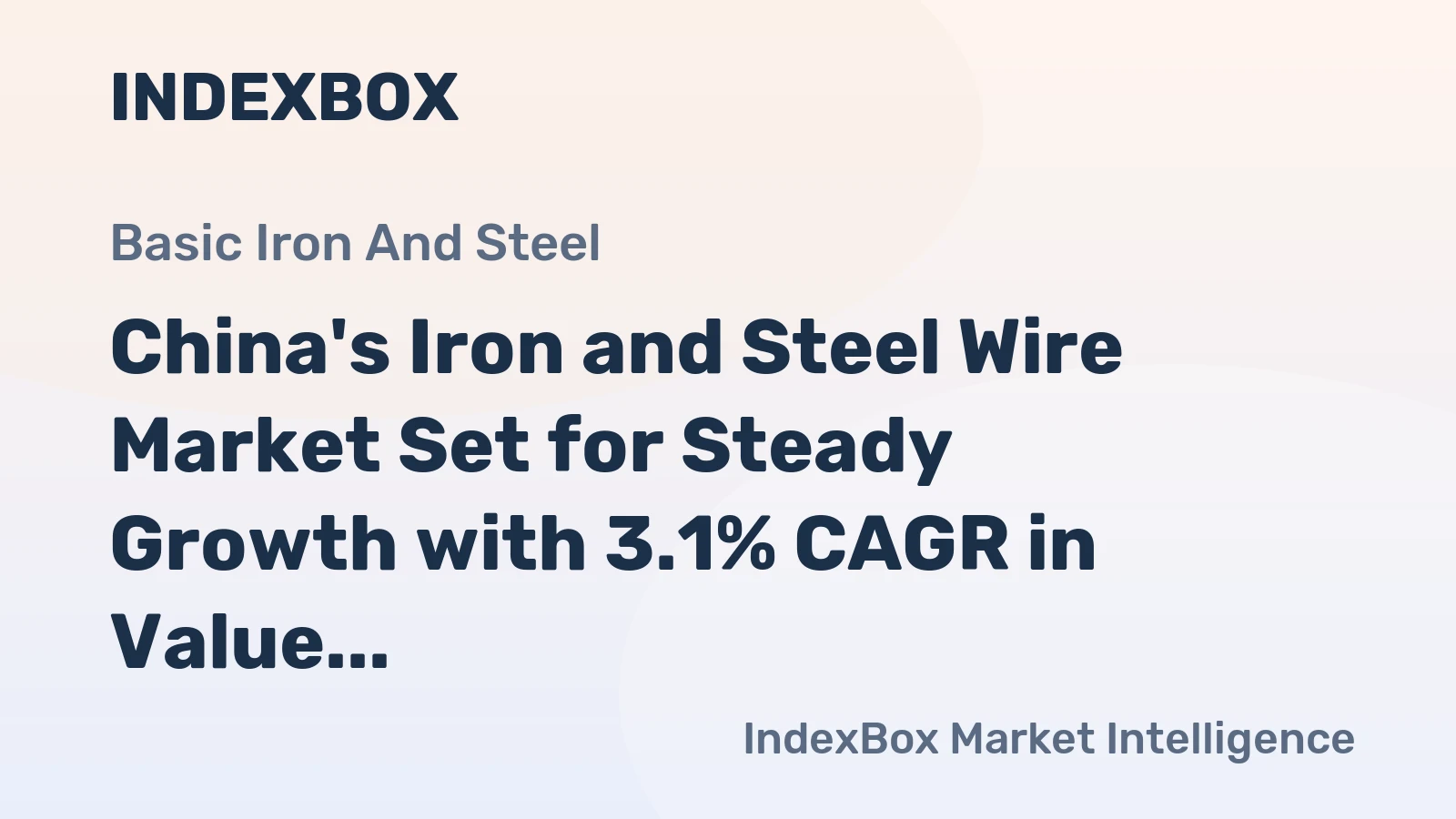China's Iron and Steel Wire Market Set for Steady Growth with 3.1% CAGR in Value Through 2035