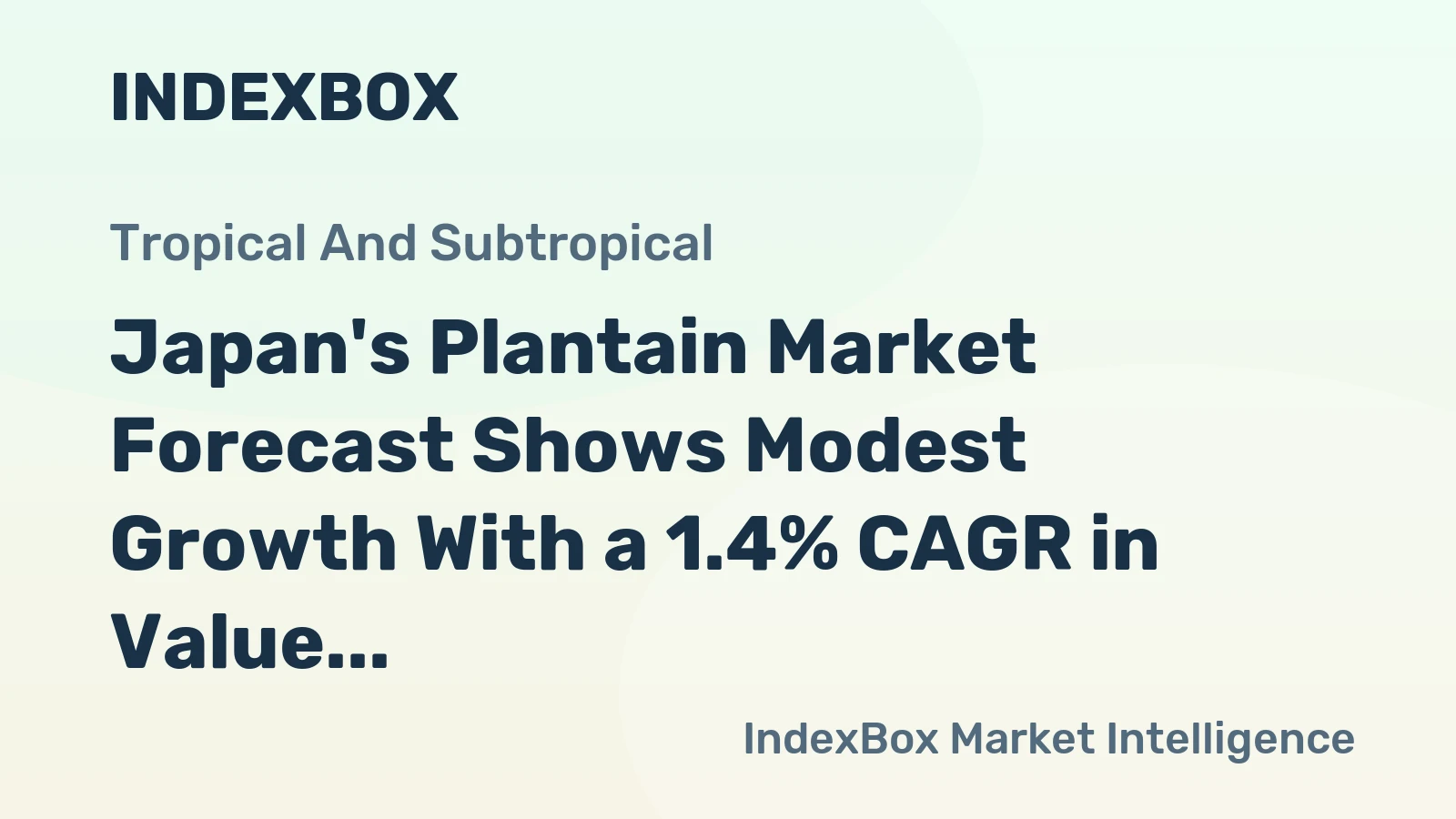 Japan's Plantain Market Forecast Shows Modest Growth With a 1.4% CAGR in Value Through 2035