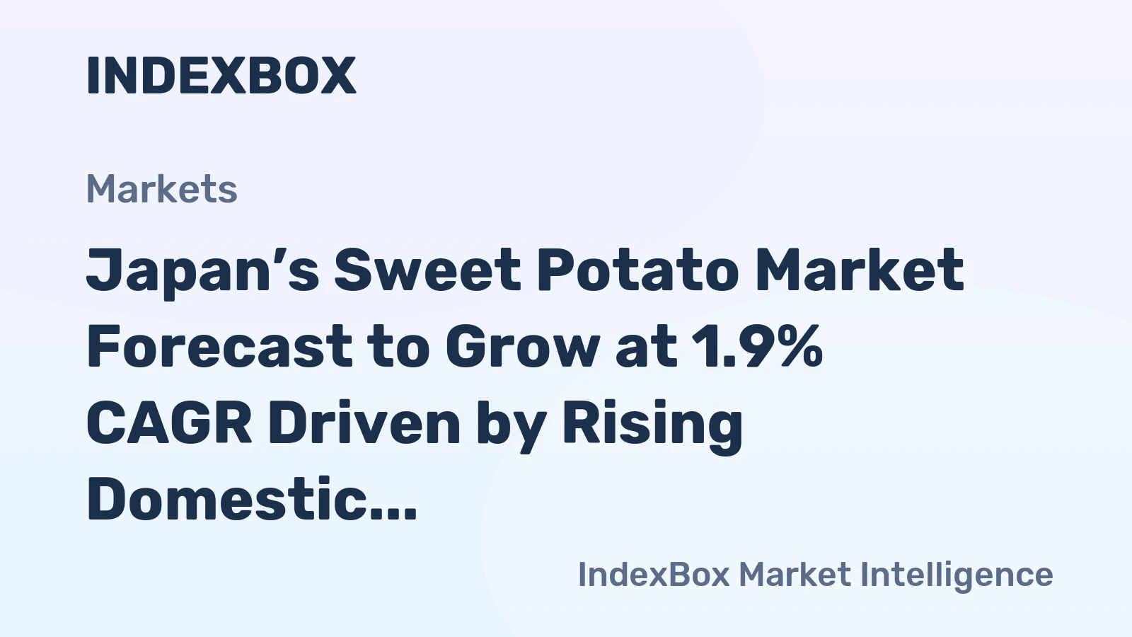 Japan’s Sweet Potato Market Forecast to Grow at 1.9% CAGR Driven by Rising Domestic Demand