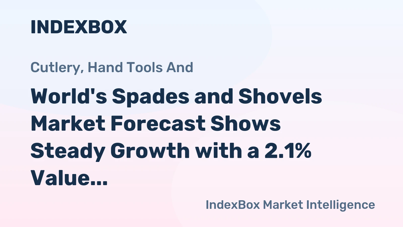 World's Spades and Shovels Market Forecast Shows Steady Growth with a 2.1% Value CAGR