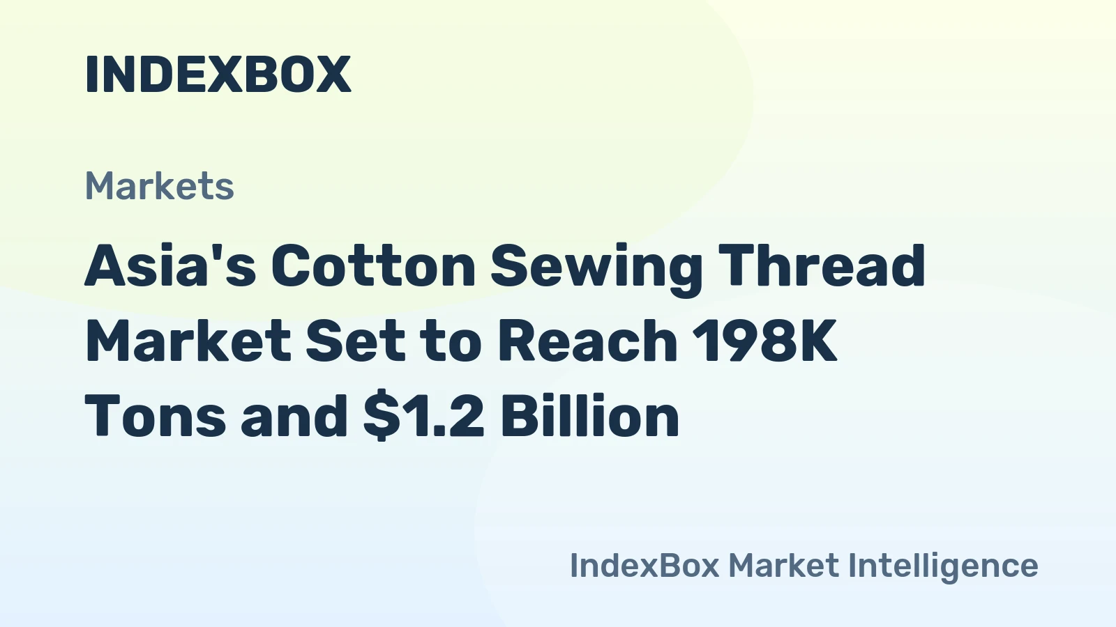 Asia's Cotton Sewing Thread Market Set to Reach 198K Tons and $1.2 Billion