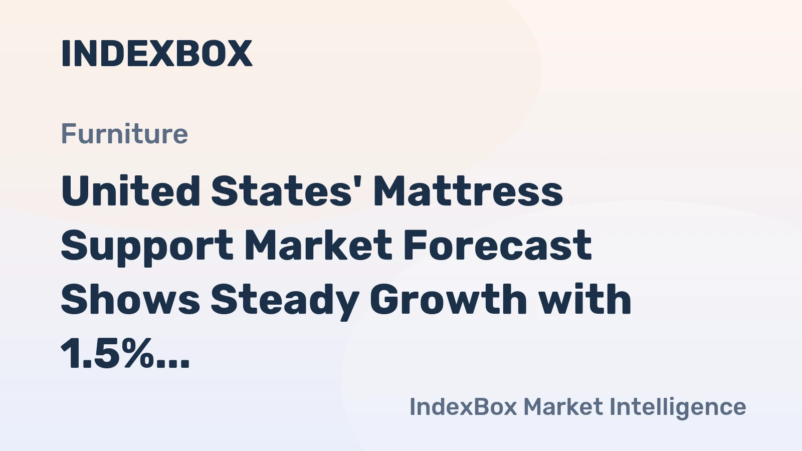 United States' Mattress Support Market Forecast Shows Steady Growth with 1.5% Volume CAGR