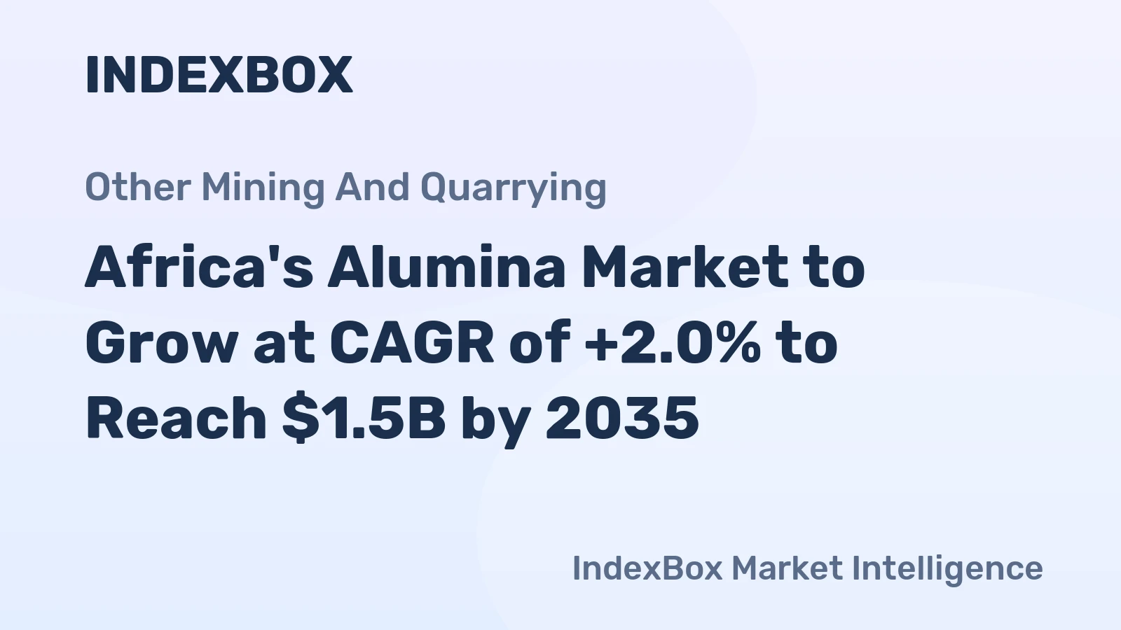 Africa's Alumina Market to Grow at CAGR of +2.0% to Reach $1.5B by 2035