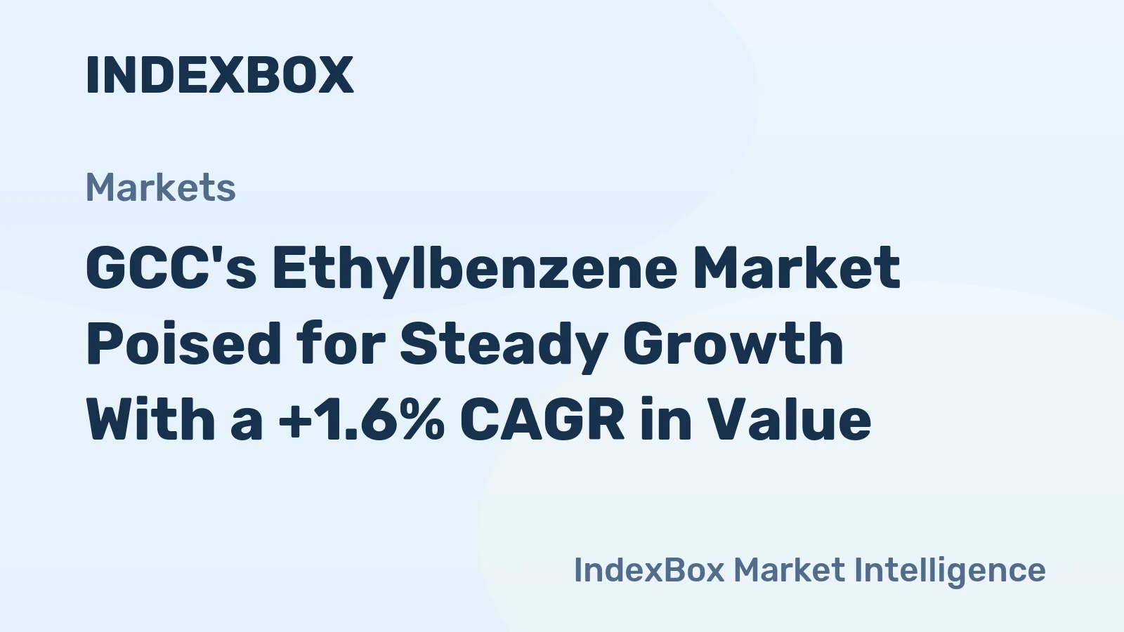 GCC's Ethylbenzene Market Poised for Steady Growth With a +1.6% CAGR in Value