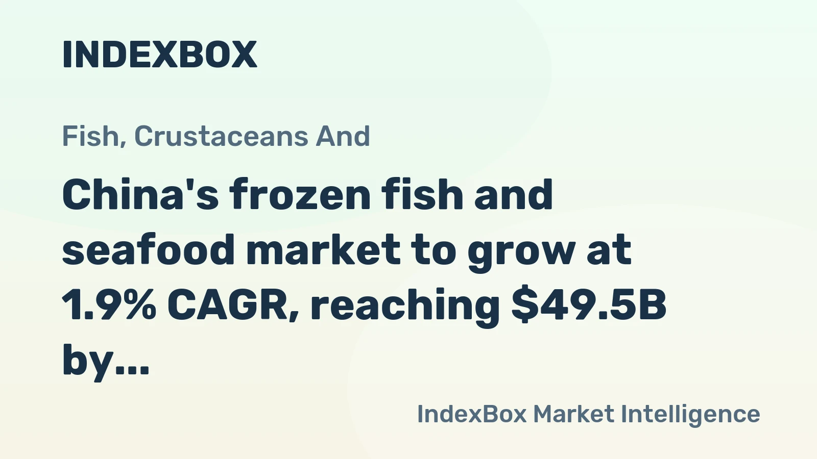 China's frozen fish and seafood market to grow at 1.9% CAGR, reaching $49.5B by 2035, driven by rising demand.