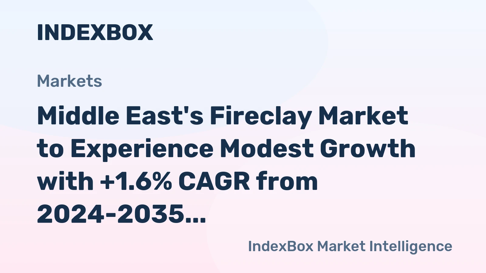 Middle East's Fireclay Market to Experience Modest Growth with +1.6% CAGR from 2024-2035