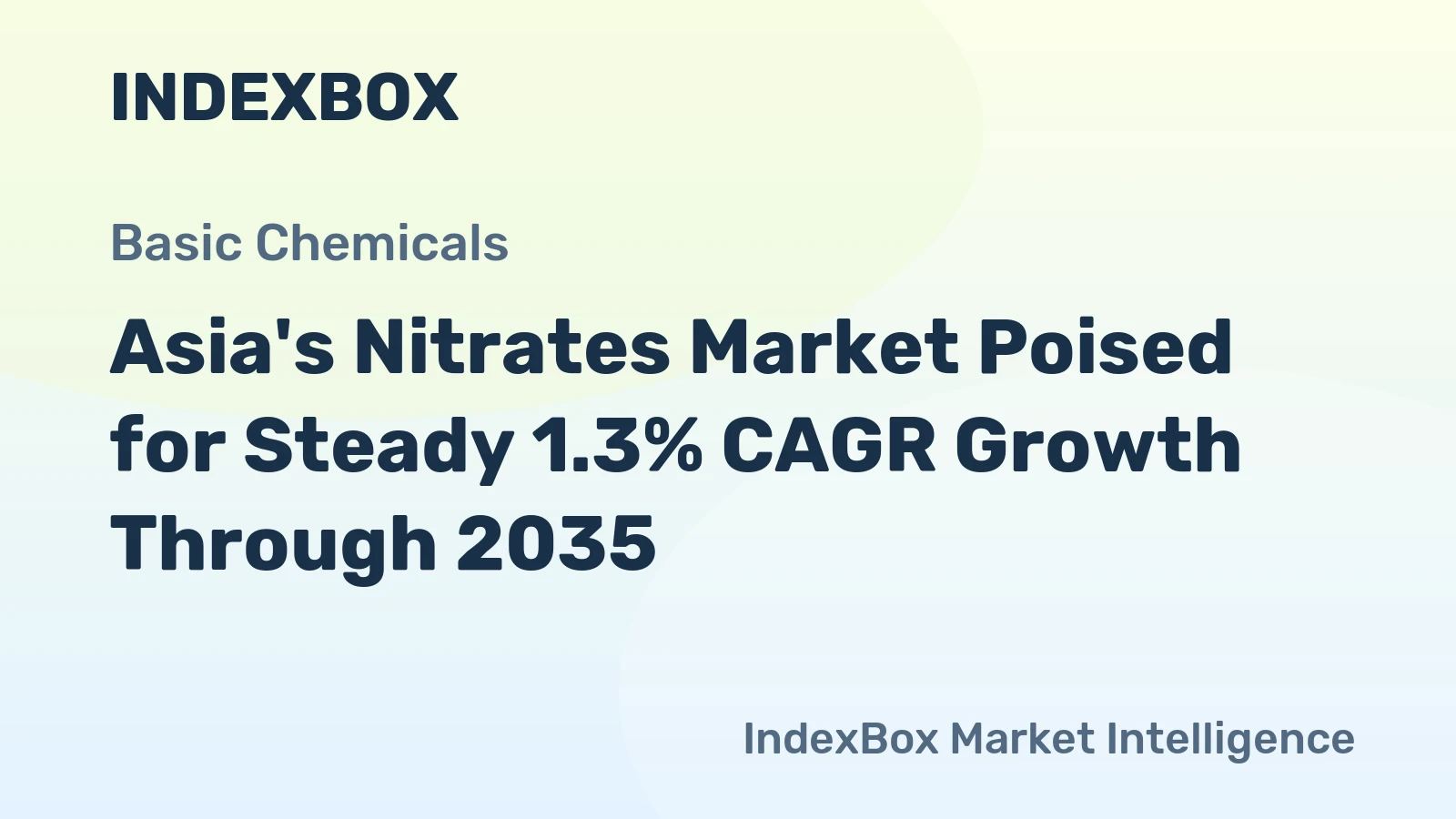 Asia's Nitrates Market Poised for Steady 1.3% CAGR Growth Through 2035