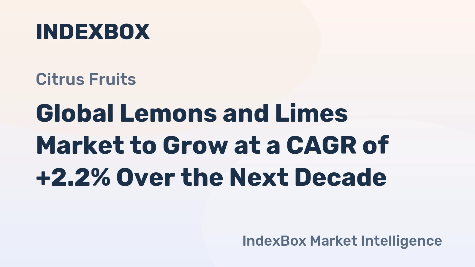 Global Lemons and Limes Market to Grow at a CAGR of +2.2% Over the Next Decade