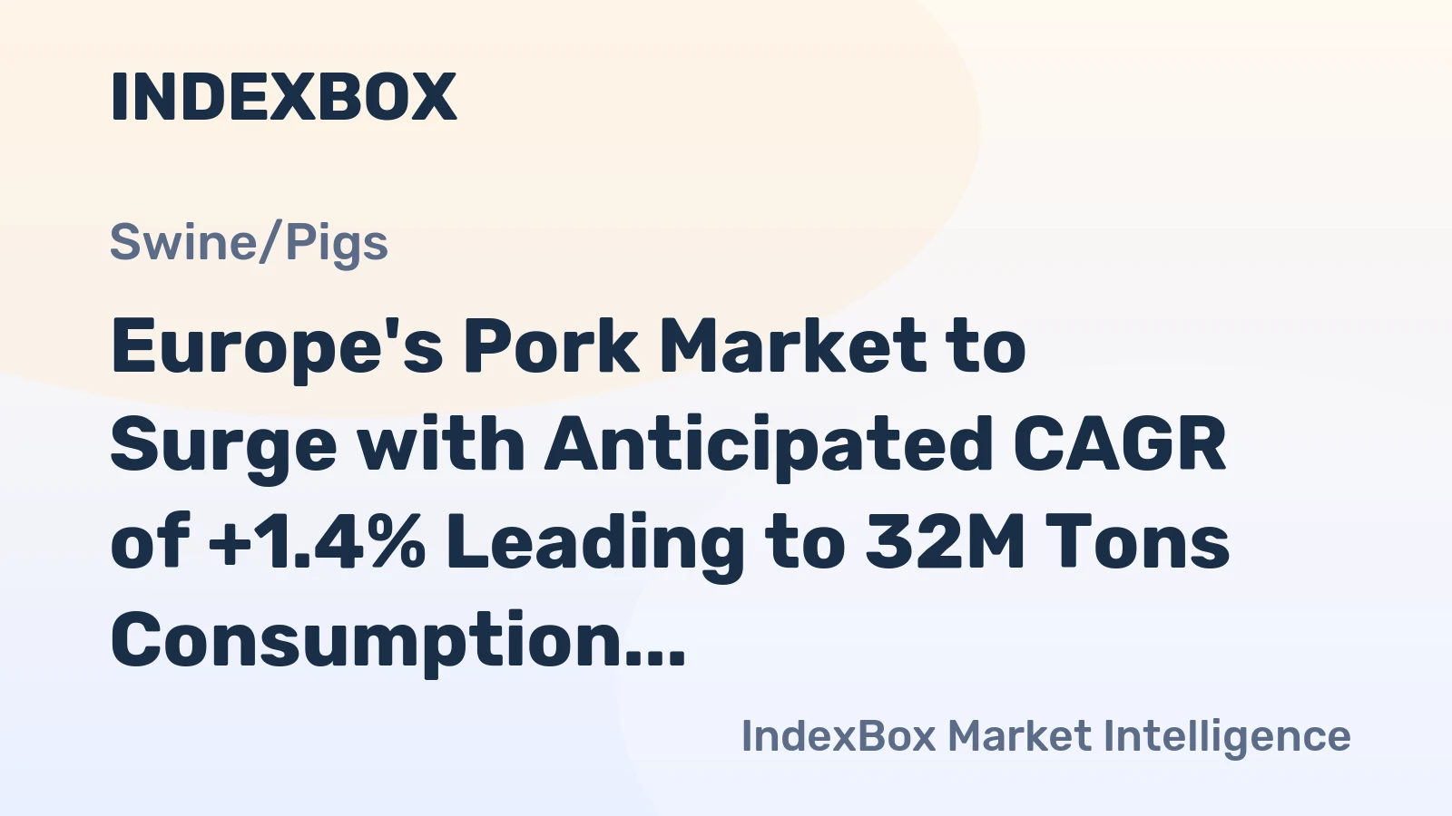 Europe's Pork Market to Surge with Anticipated CAGR of +1.4% Leading to 32M Tons Consumption by 2035