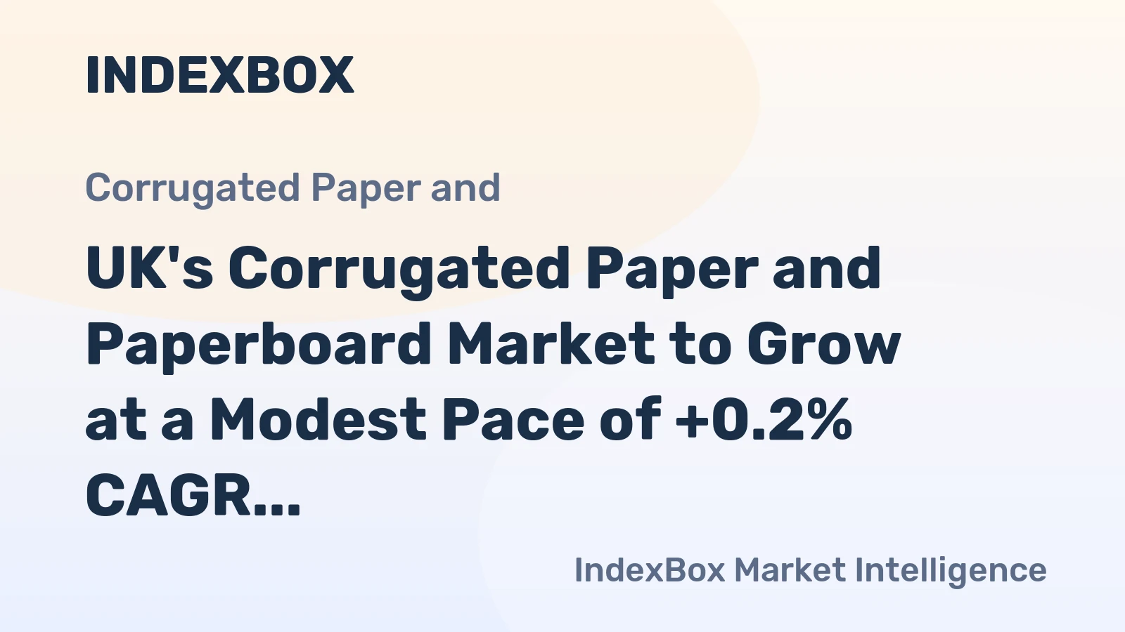 UK's Corrugated Paper and Paperboard Market to Grow at a Modest Pace of +0.2% CAGR, Reaching 2.7M Tons by 2035
