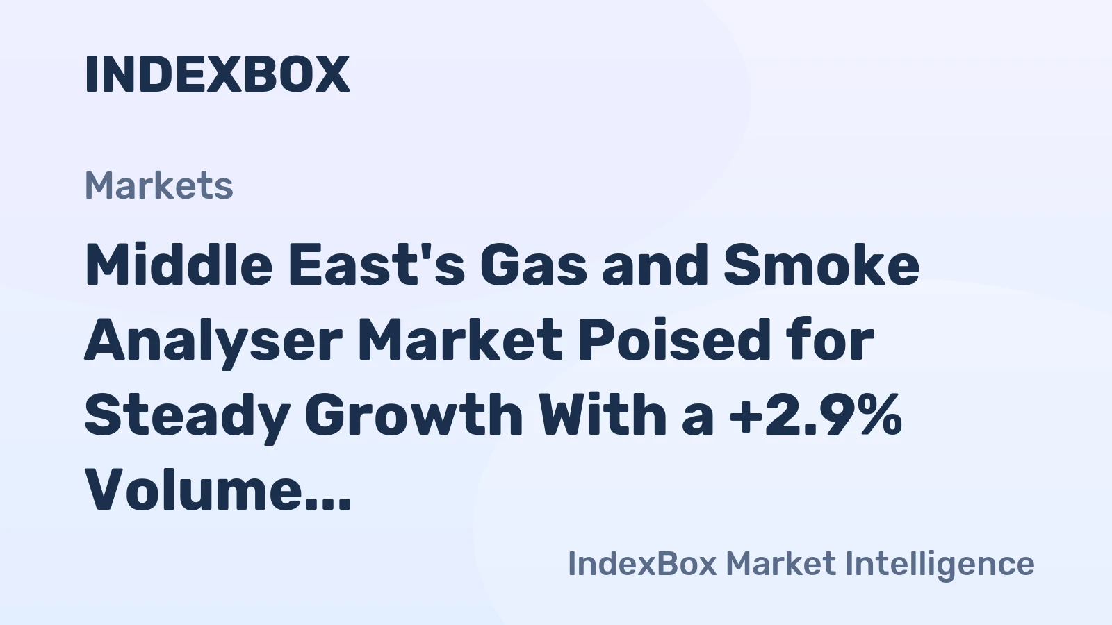 Middle East's Gas and Smoke Analyser Market Poised for Steady Growth With a +2.9% Volume CAGR Through 2035