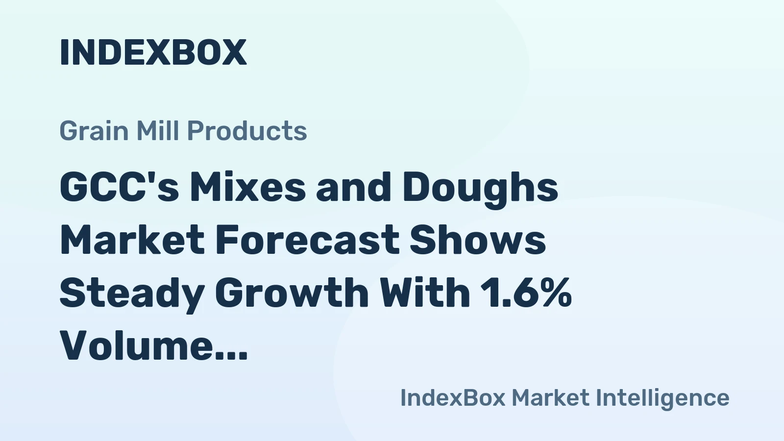 GCC's Mixes and Doughs Market Forecast Shows Steady Growth With 1.6% Volume CAGR Through 2035