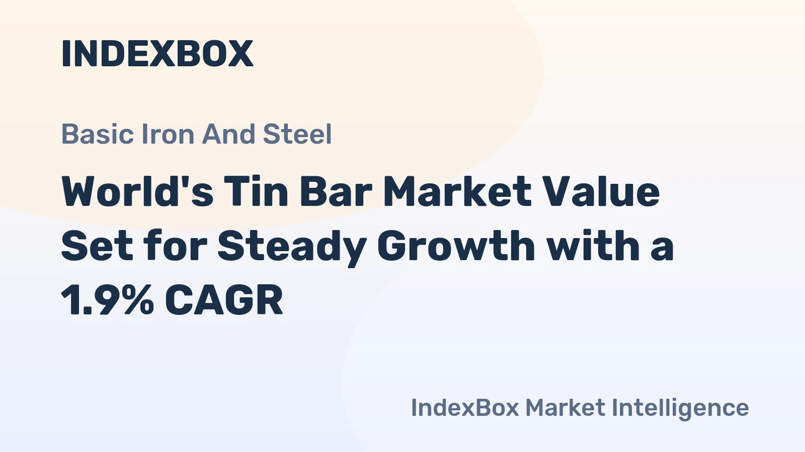 World's Tin Bar Market Value Set for Steady Growth with a 1.9% CAGR