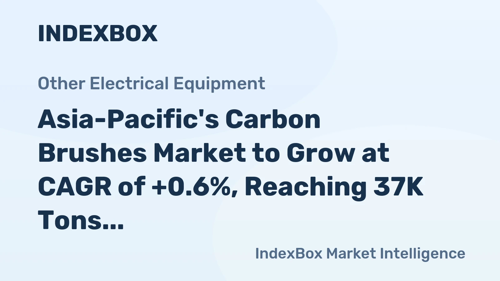 Asia-Pacific's Carbon Brushes Market to Grow at CAGR of +0.6%, Reaching 37K Tons by 2035