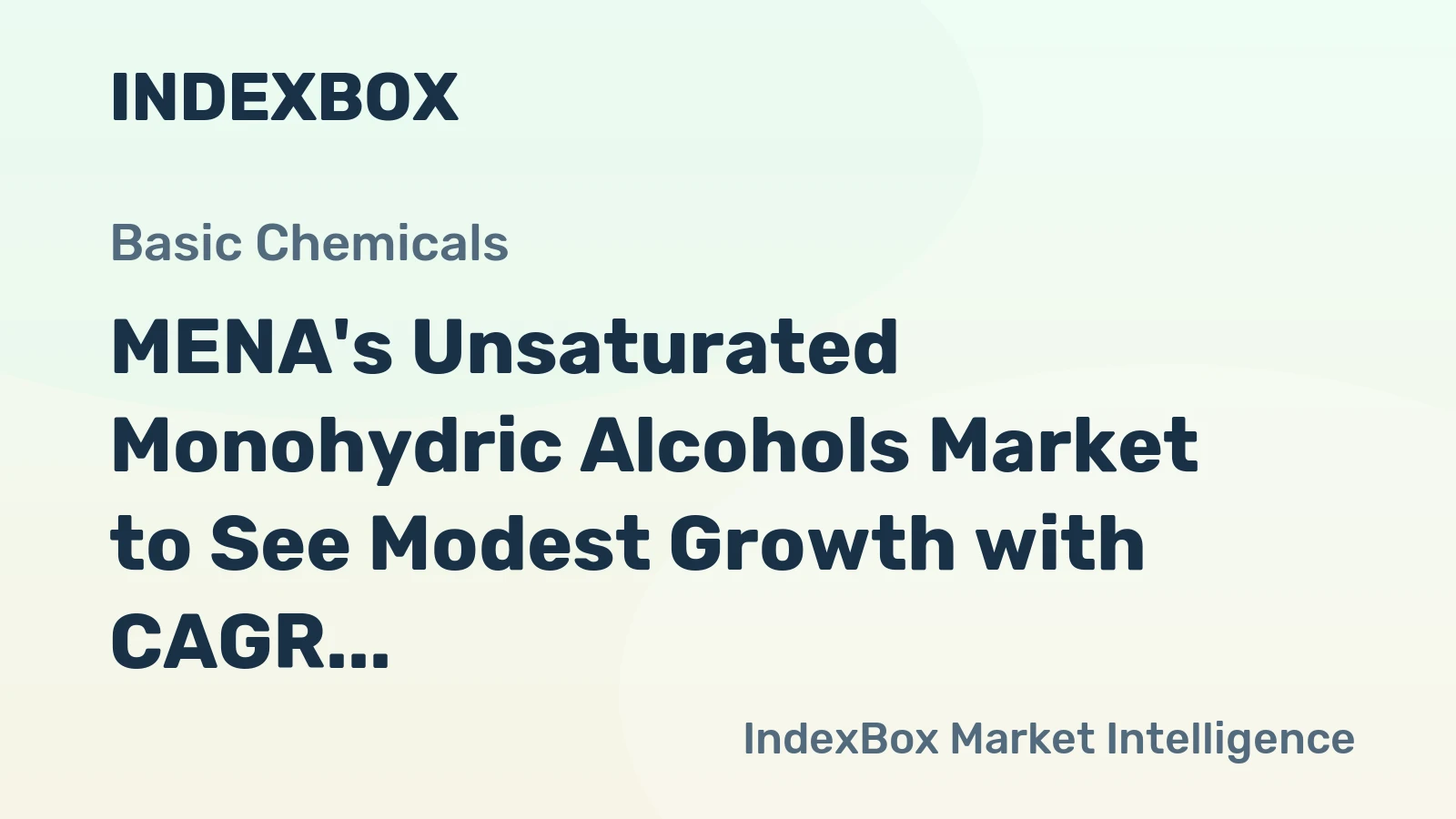 MENA's Unsaturated Monohydric Alcohols Market to See Modest Growth with CAGR of +1.2% by 2035