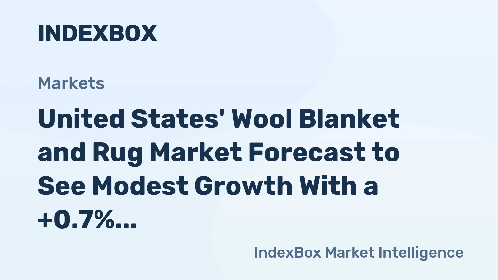 United States' Wool Blanket and Rug Market Forecast to See Modest Growth With a +0.7% Volume CAGR Through 2035