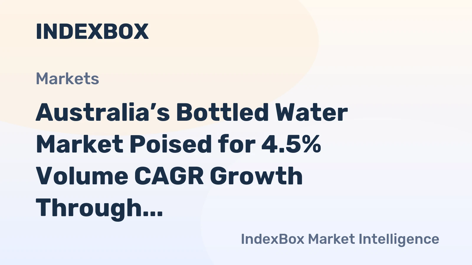 Australia’s Bottled Water Market Poised for 4.5% Volume CAGR Growth Through 2035