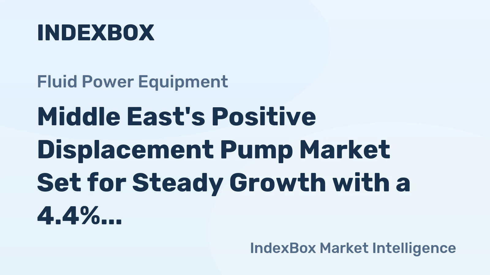 Middle East's Positive Displacement Pump Market Set for Steady Growth with a 4.4% CAGR in Value