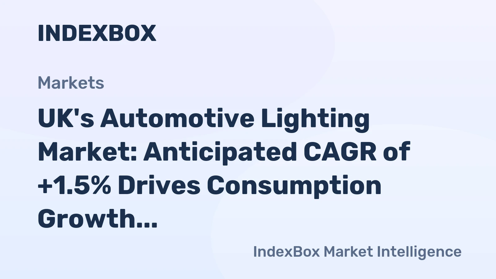 UK's Automotive Lighting Market: Anticipated CAGR of +1.5% Drives Consumption Growth