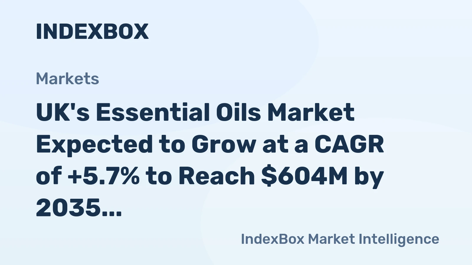 UK's Essential Oils Market Expected to Grow at a CAGR of +5.7% to Reach $604M by 2035