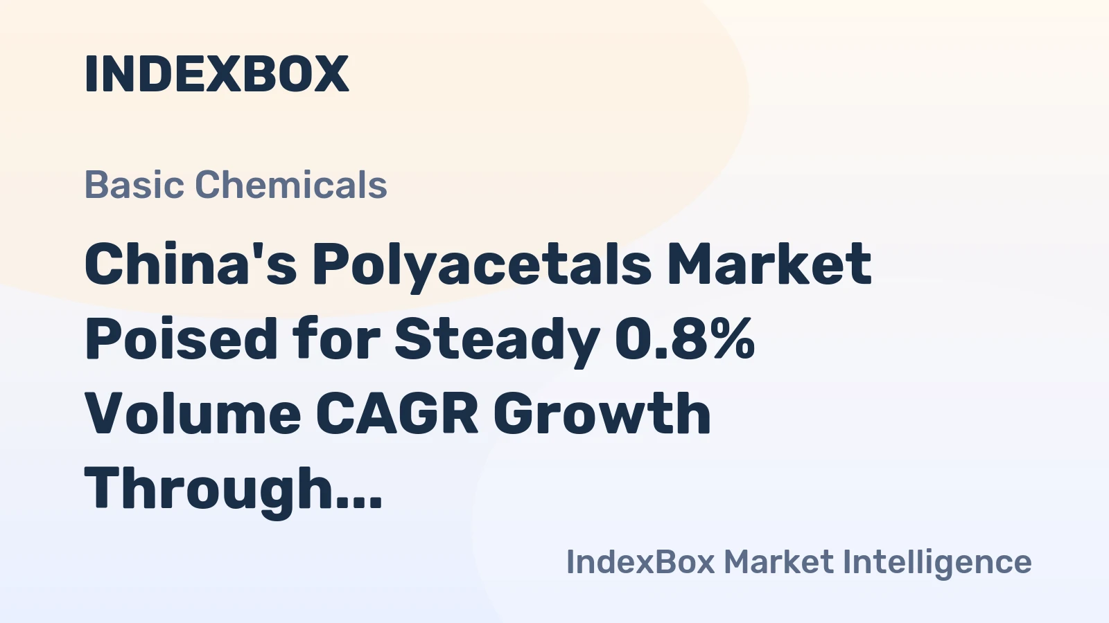 China's Polyacetals Market Poised for Steady 0.8% Volume CAGR Growth Through 2035