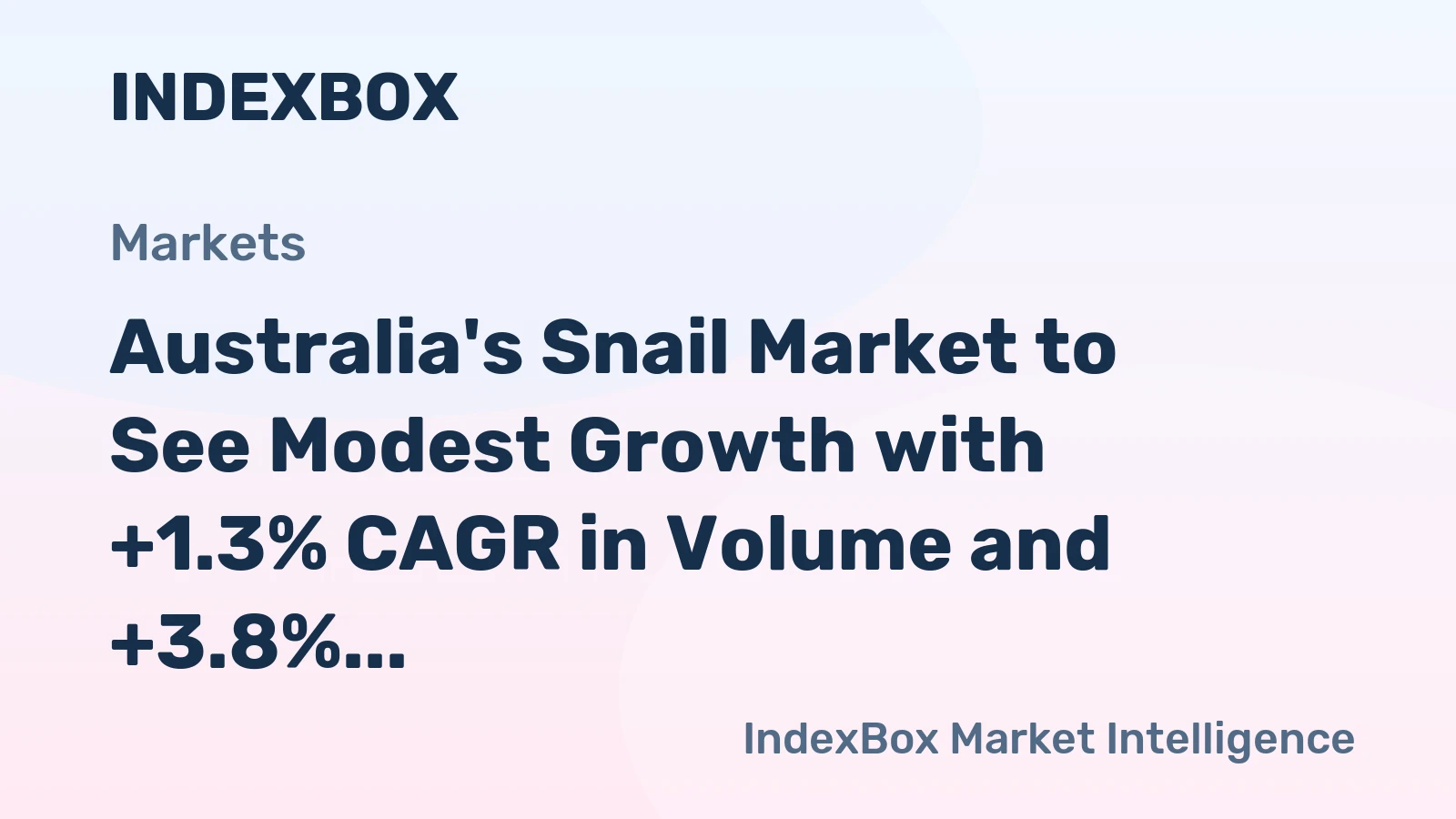 Australia's Snail Market to See Modest Growth with +1.3% CAGR in Volume and +3.8% CAGR in Value by 2035