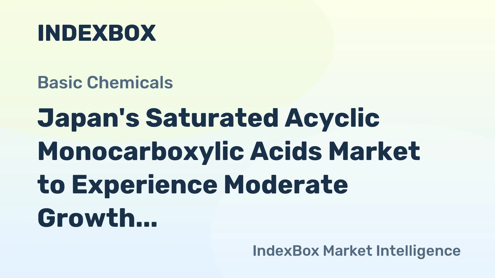 Japan's Saturated Acyclic Monocarboxylic Acids Market to Experience Moderate Growth with +1.3% CAGR