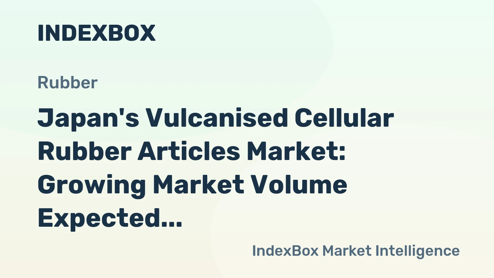 Japan's Vulcanised Cellular Rubber Articles Market: Growing Market Volume Expected to Reach 37K Tons by 2035