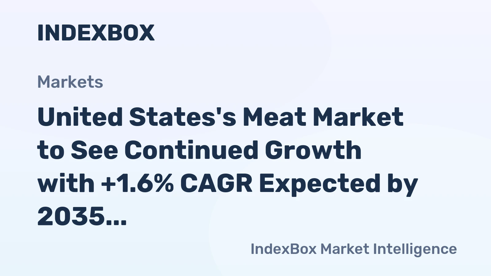 United States's Meat Market to See Continued Growth with +1.6% CAGR Expected by 2035