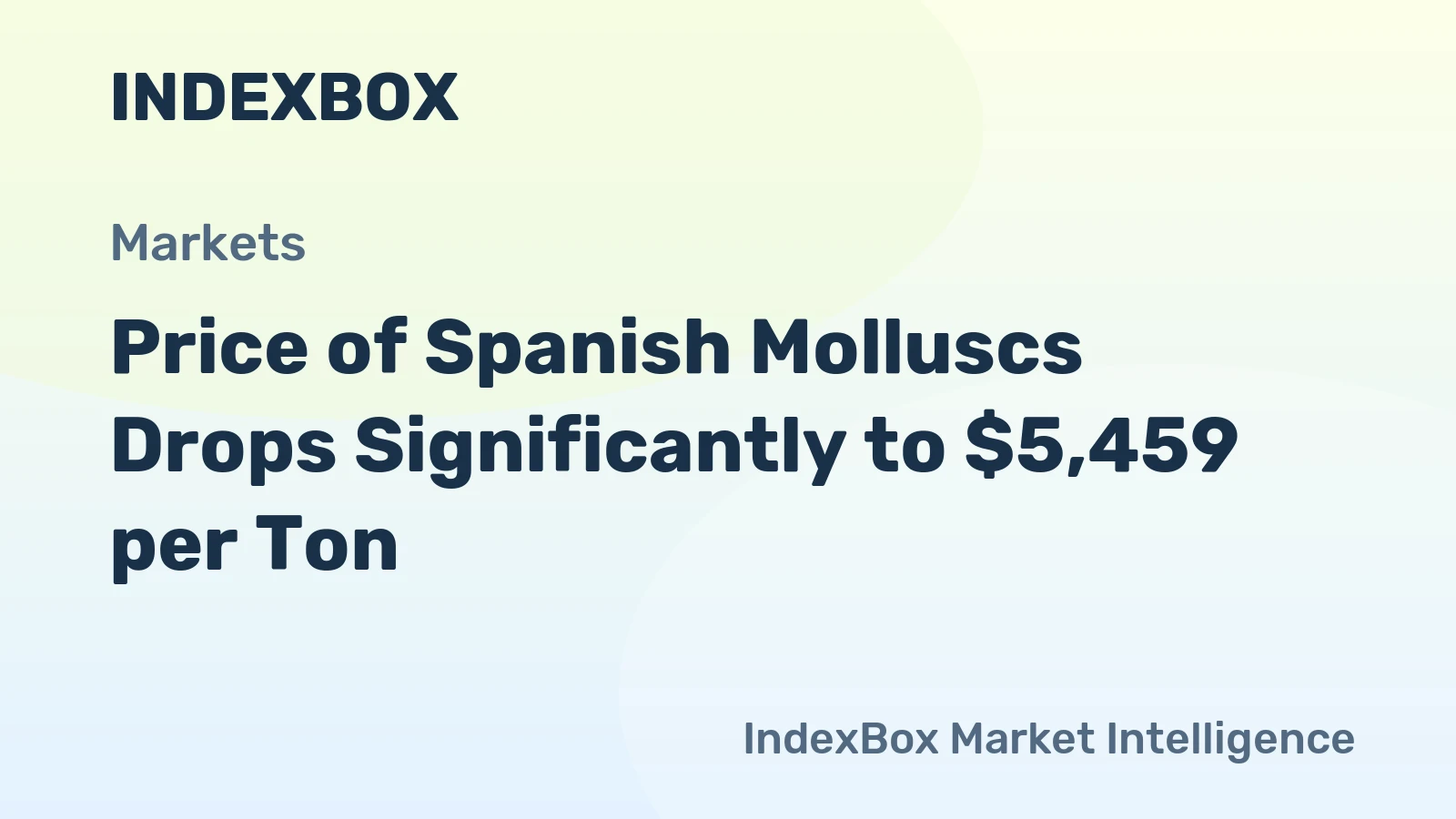 Price of Spanish Molluscs Drops Significantly to $5,459 per Ton