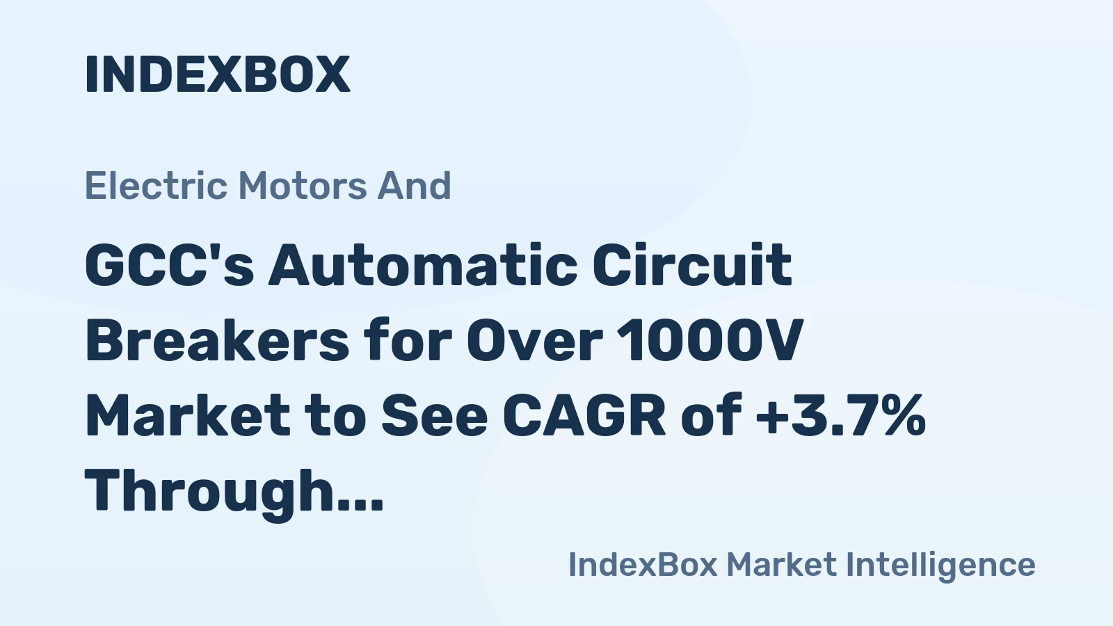 GCC's Automatic Circuit Breakers for Over 1000V Market to See CAGR of +3.7% Through 2035, Reaching $988M