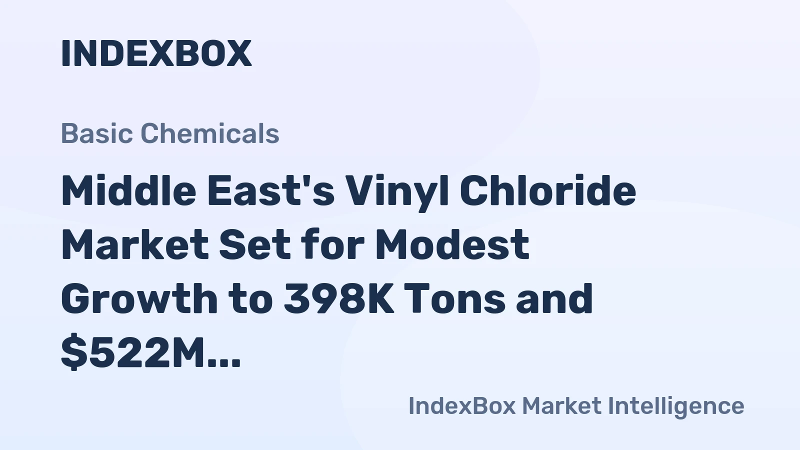 Middle East's Vinyl Chloride Market Set for Modest Growth to 398K Tons and $522M
