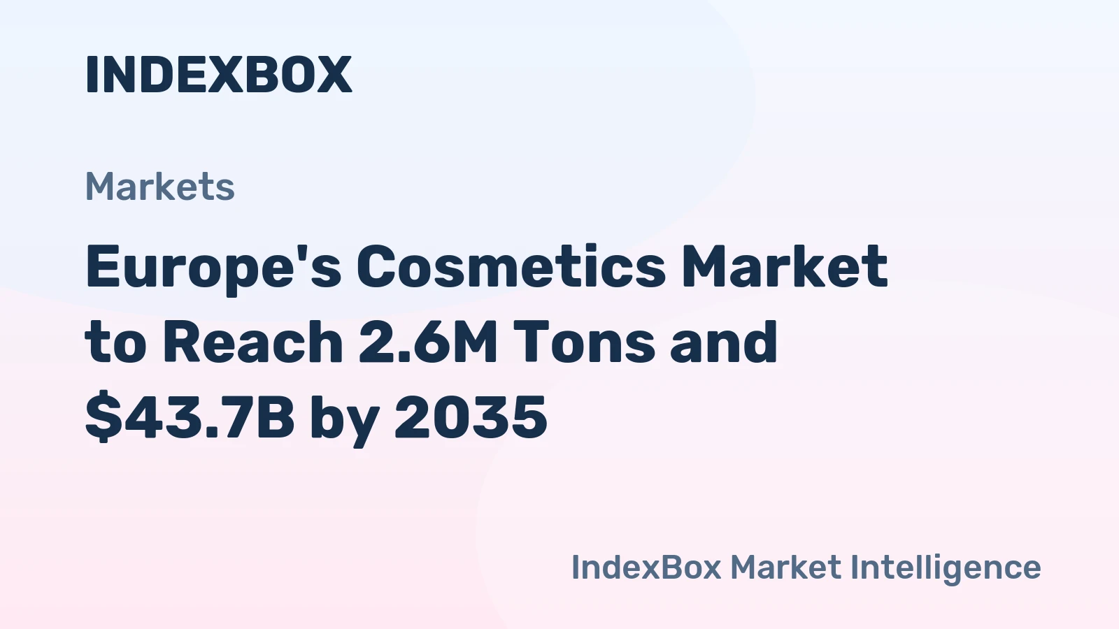 Europe's Cosmetics Market to Reach 2.6M Tons and $43.7B by 2035