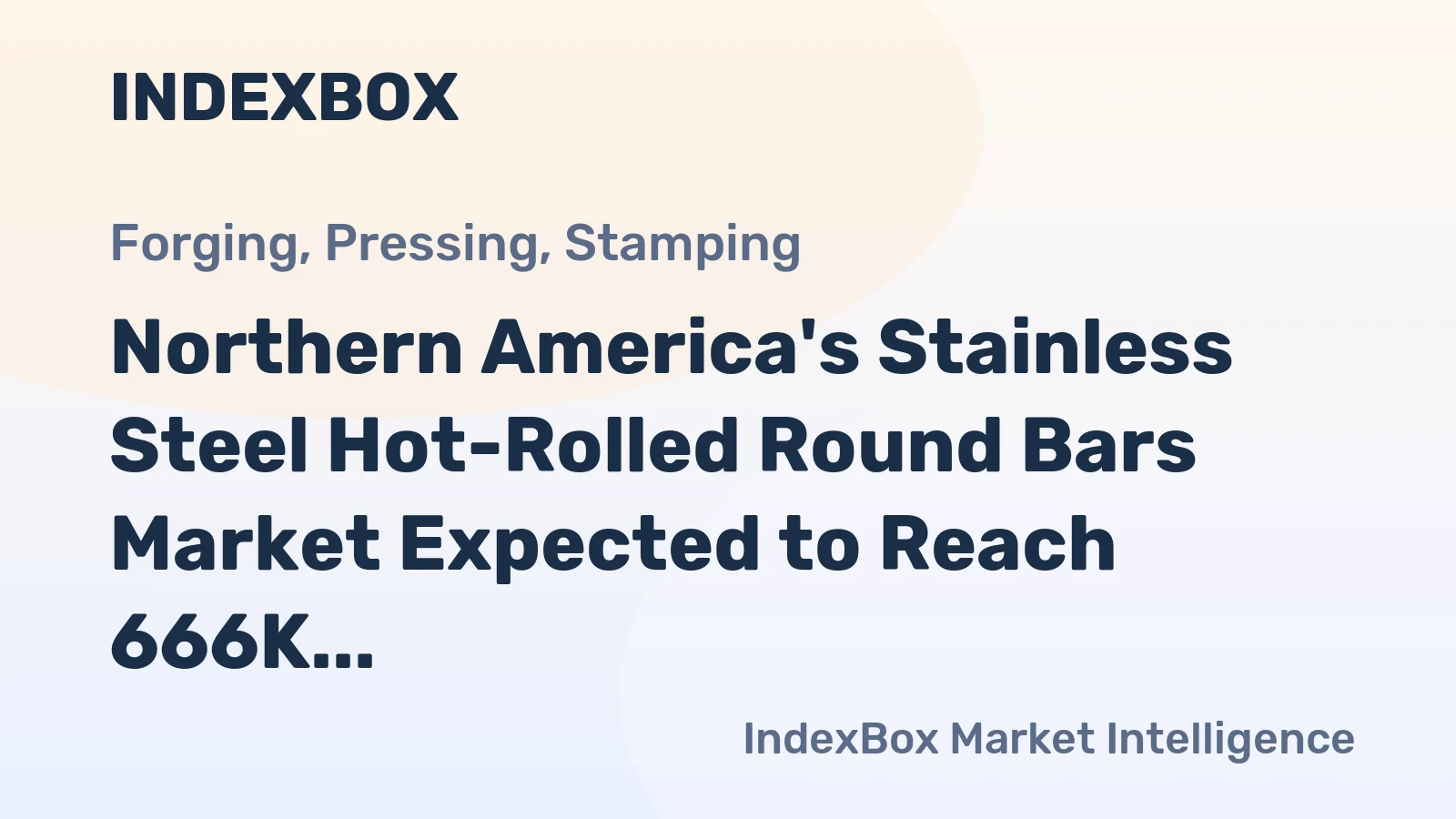 Northern America's Stainless Steel Hot-Rolled Round Bars Market Expected to Reach 666K Tons and $6.8B by 2035