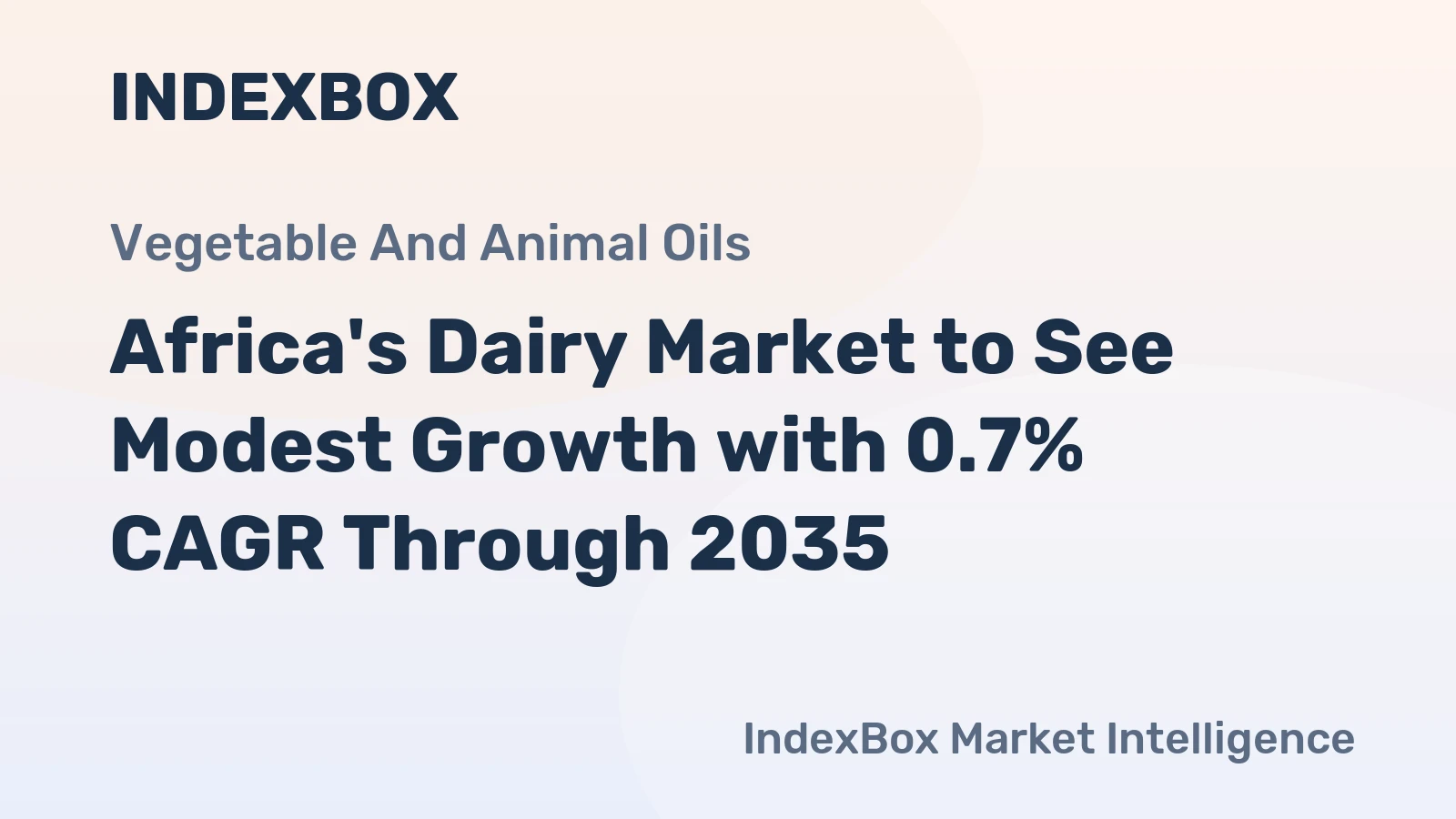 Africa's Dairy Market to See Modest Growth with 0.7% CAGR Through 2035