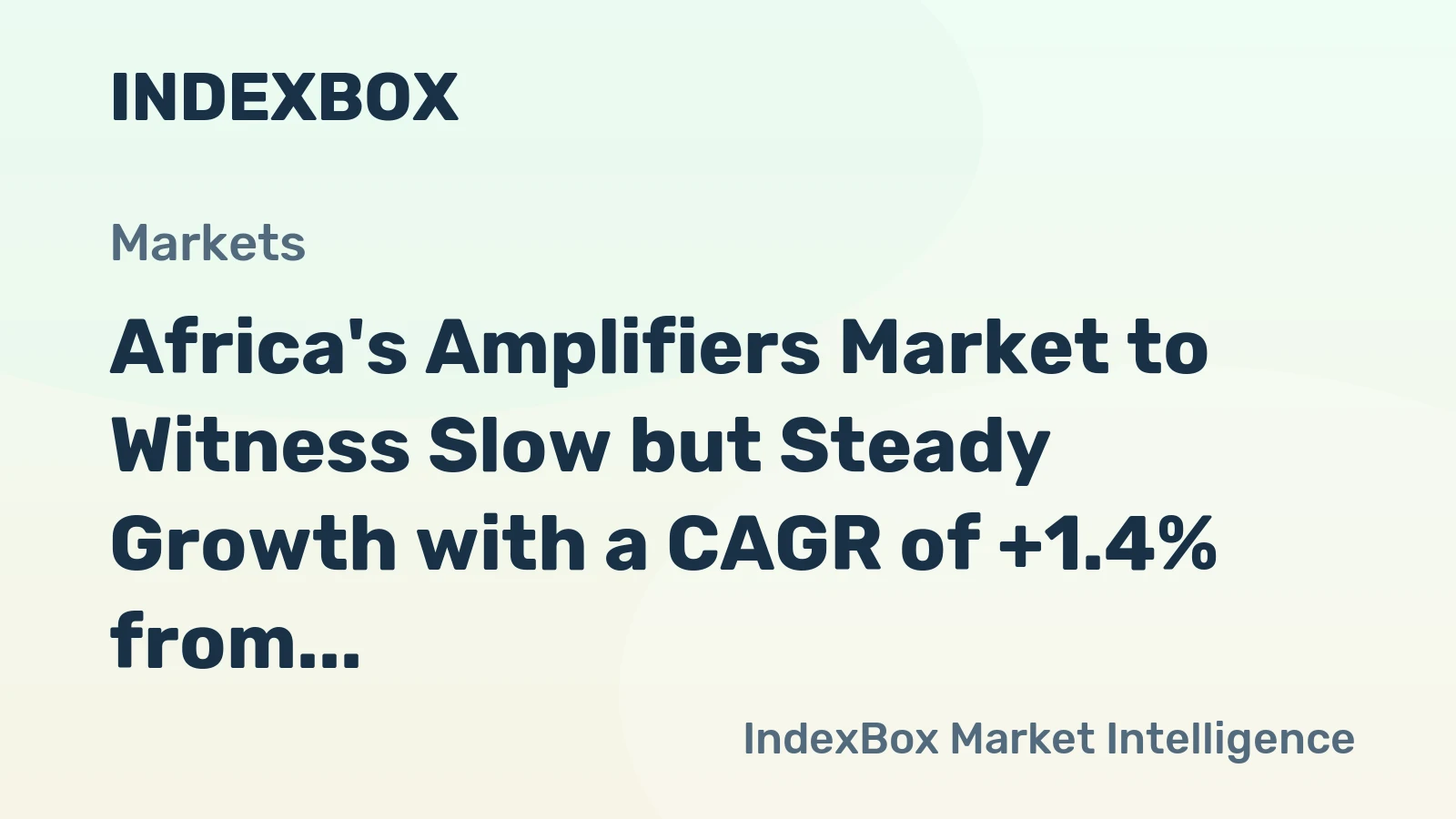 Africa's Amplifiers Market to Witness Slow but Steady Growth with a CAGR of +1.4% from 2024 to 2035