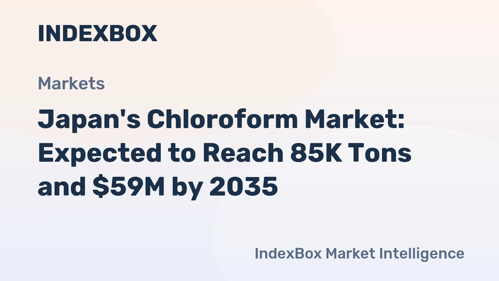 Japan's Chloroform Market: Expected to Reach 85K Tons and $59M by 2035