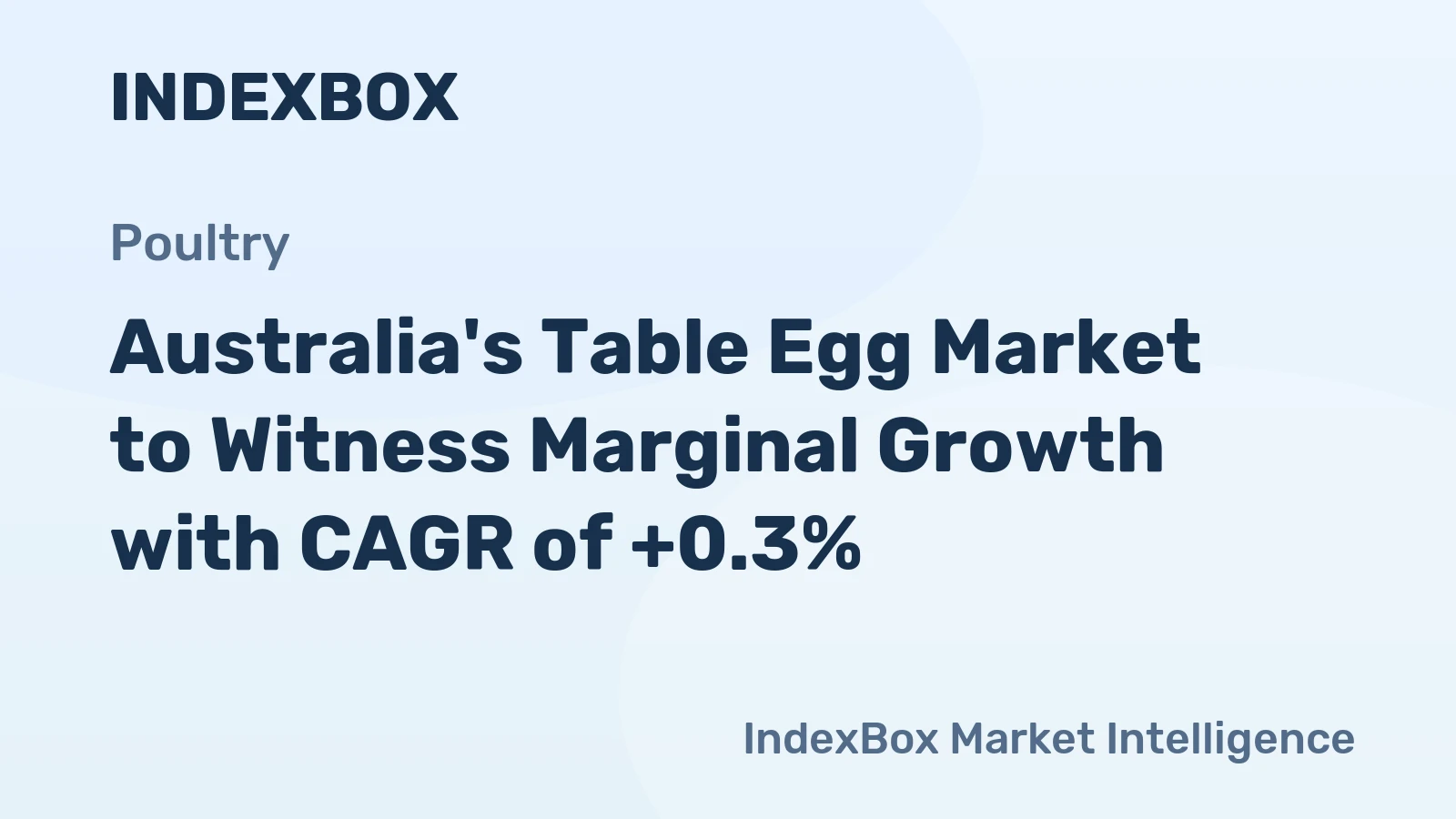 Australia's Table Egg Market to Witness Marginal Growth with CAGR of +0.3%