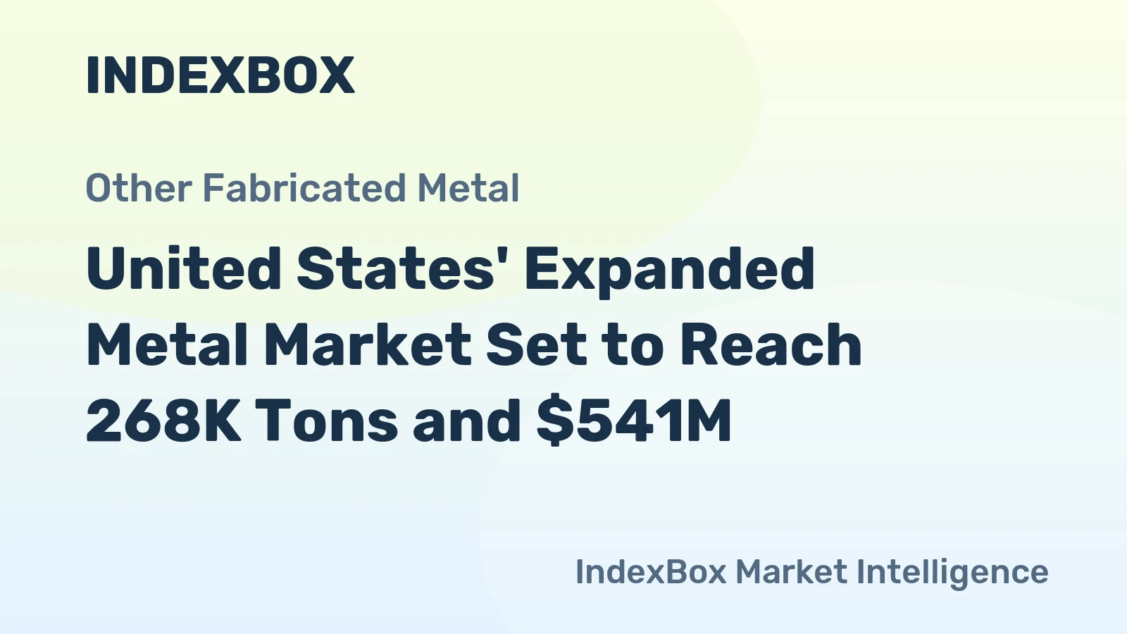 United States' Expanded Metal Market Set to Reach 268K Tons and $541M