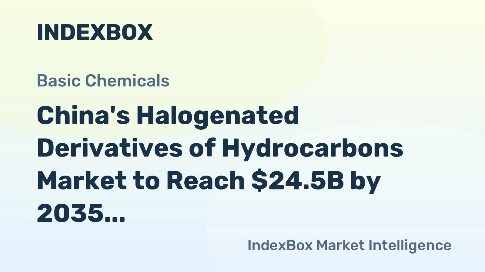 China's Halogenated Derivatives of Hydrocarbons Market to Reach $24.5B by 2035, CAGR +4.1%