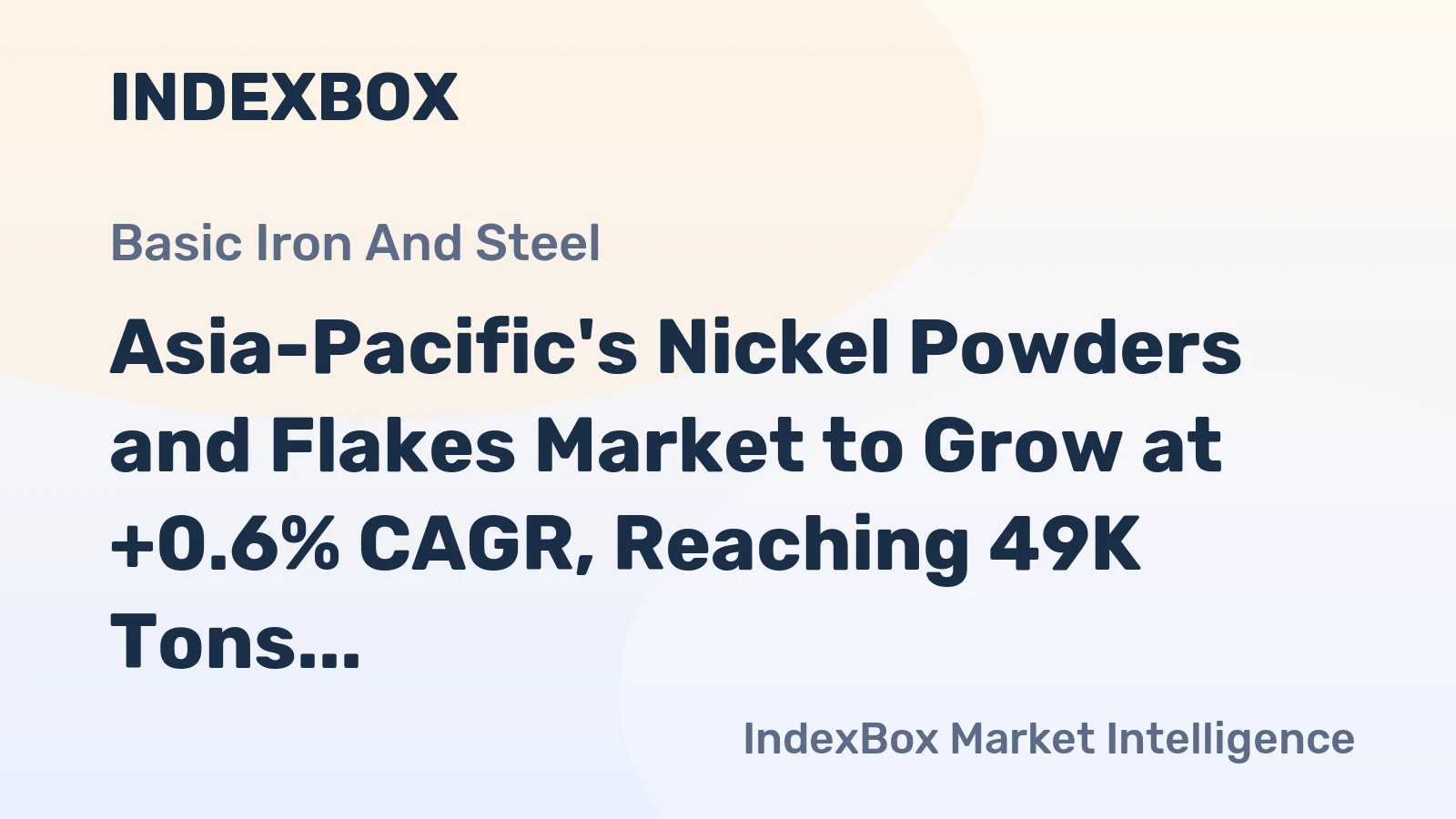 Asia-Pacific's Nickel Powders and Flakes Market to Grow at +0.6% CAGR, Reaching 49K Tons by 2035