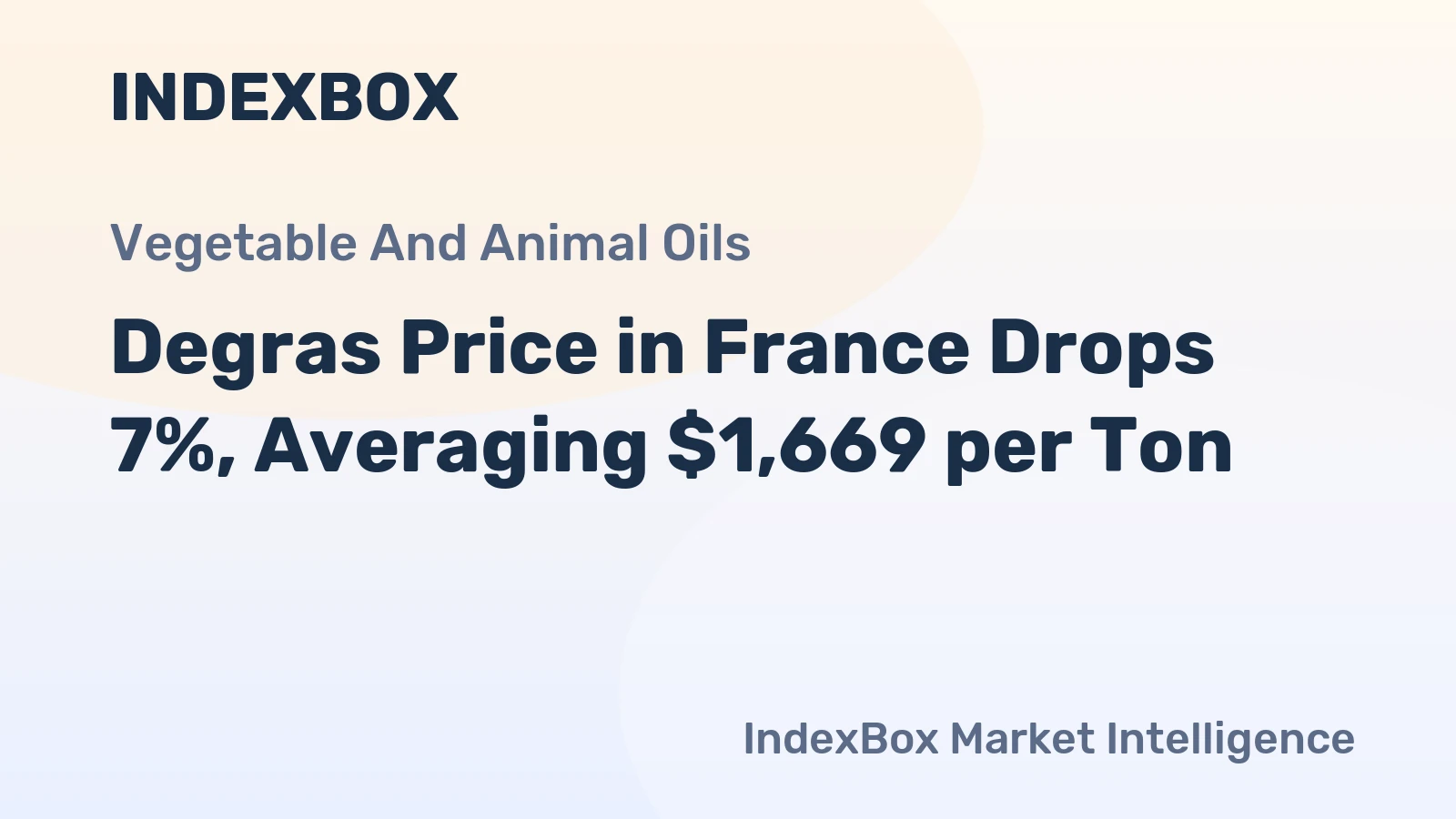 Degras Price in France Drops 7%, Averaging $1,669 per Ton