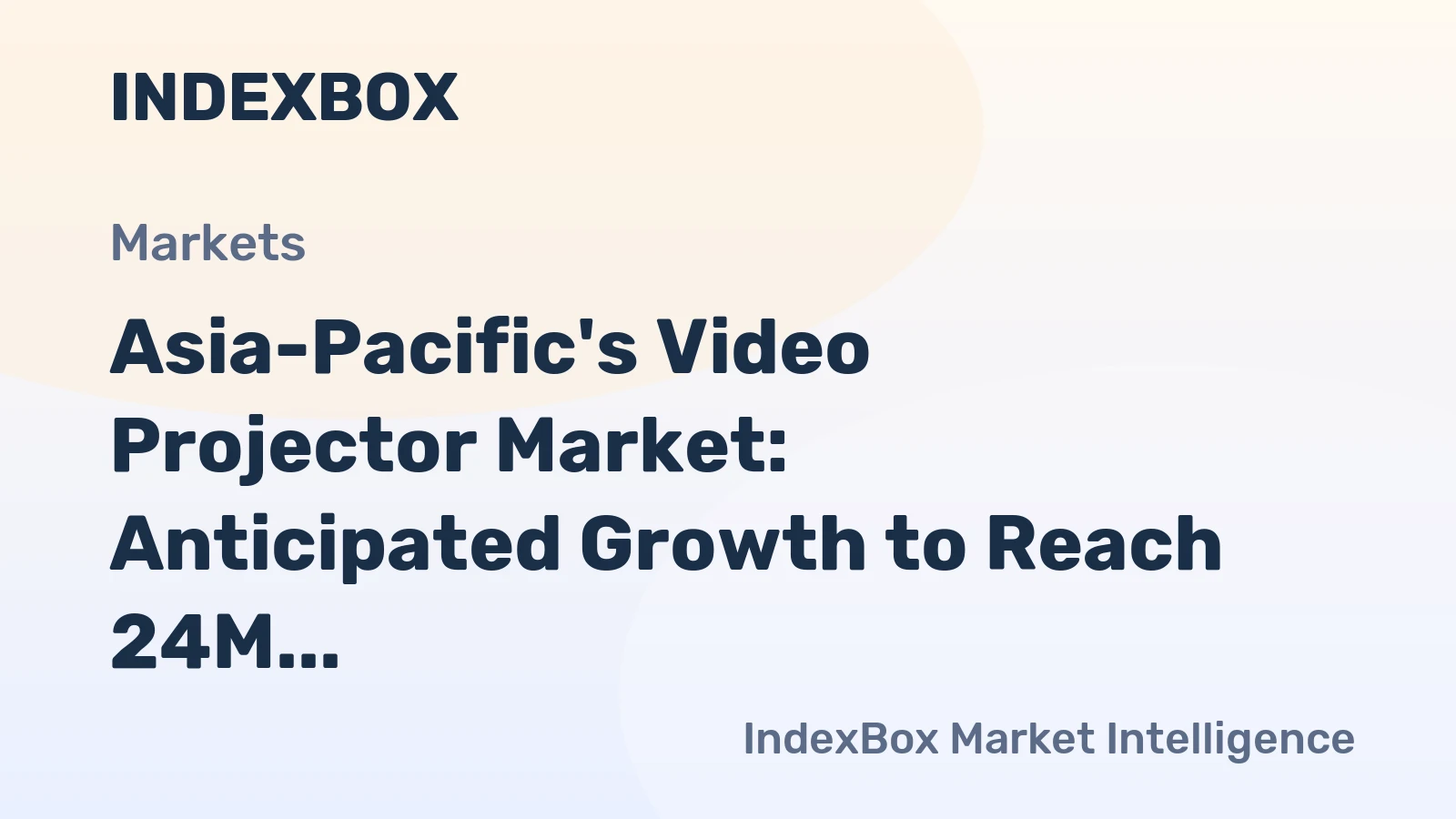 Asia-Pacific's Video Projector Market: Anticipated Growth to Reach 24M Units and $8.8B by 2035