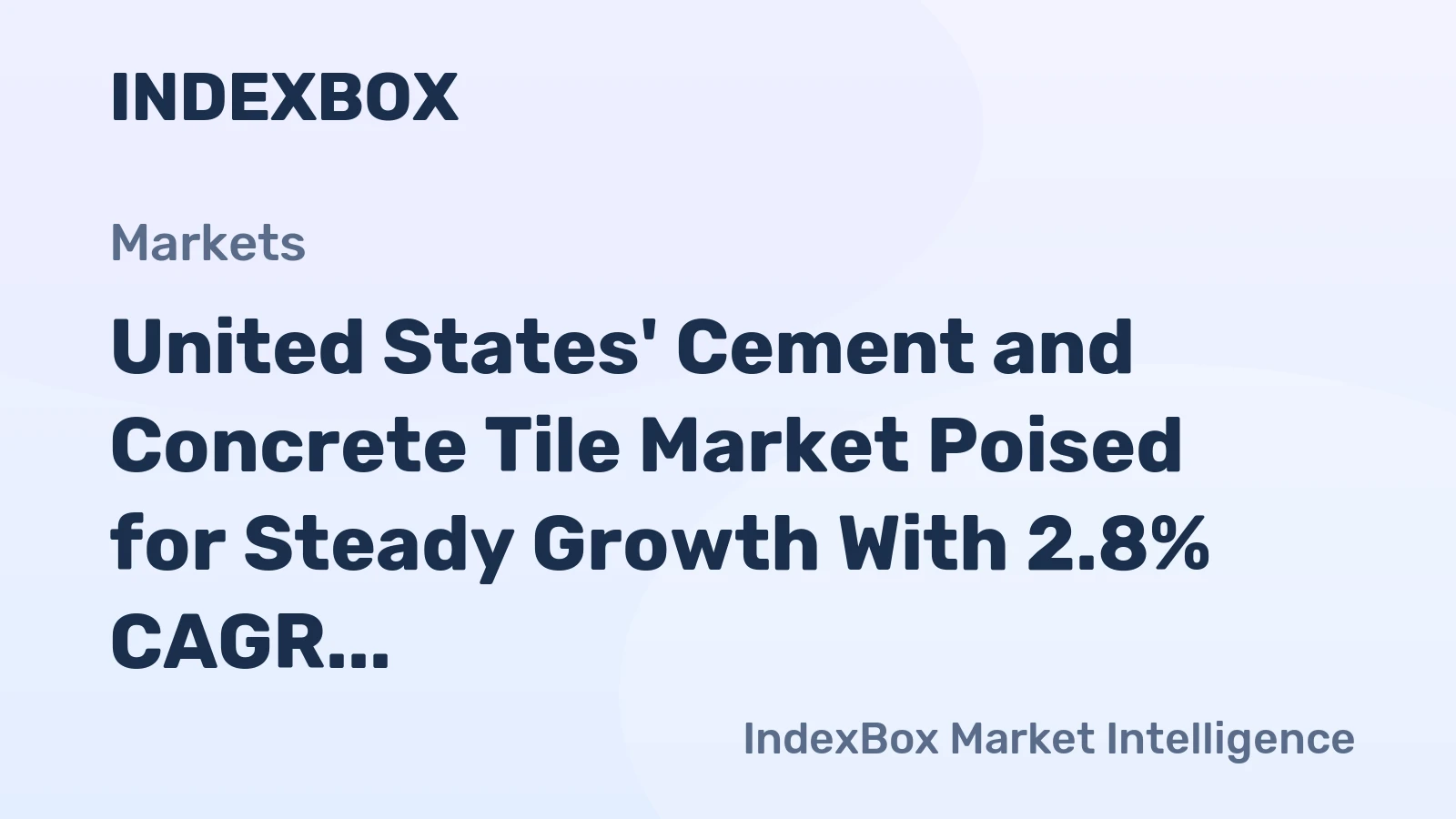 United States' Cement and Concrete Tile Market Poised for Steady Growth With 2.8% CAGR Through 2035