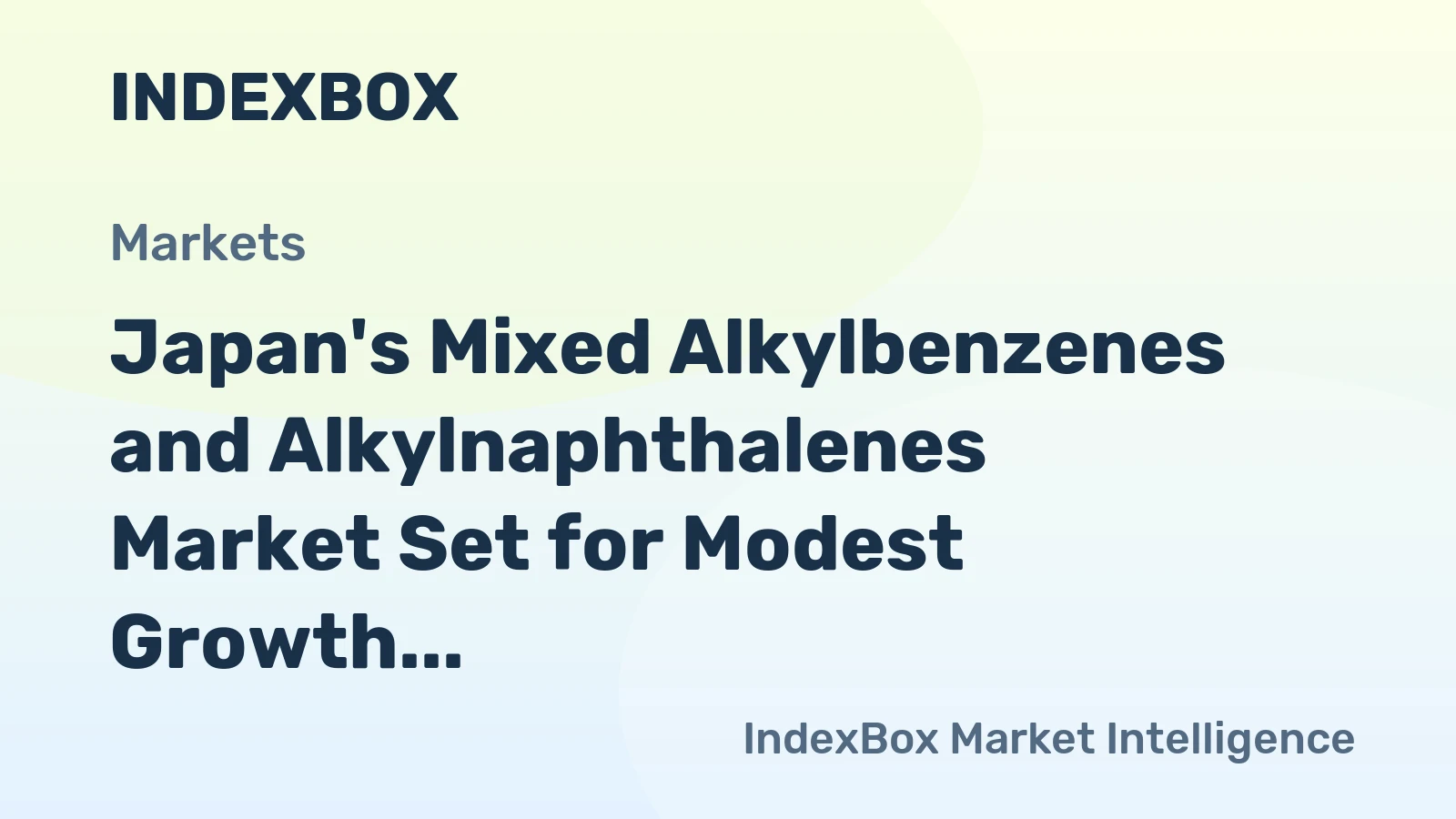 Japan's Mixed Alkylbenzenes and Alkylnaphthalenes Market Set for Modest Growth to 161K Tons and $291M