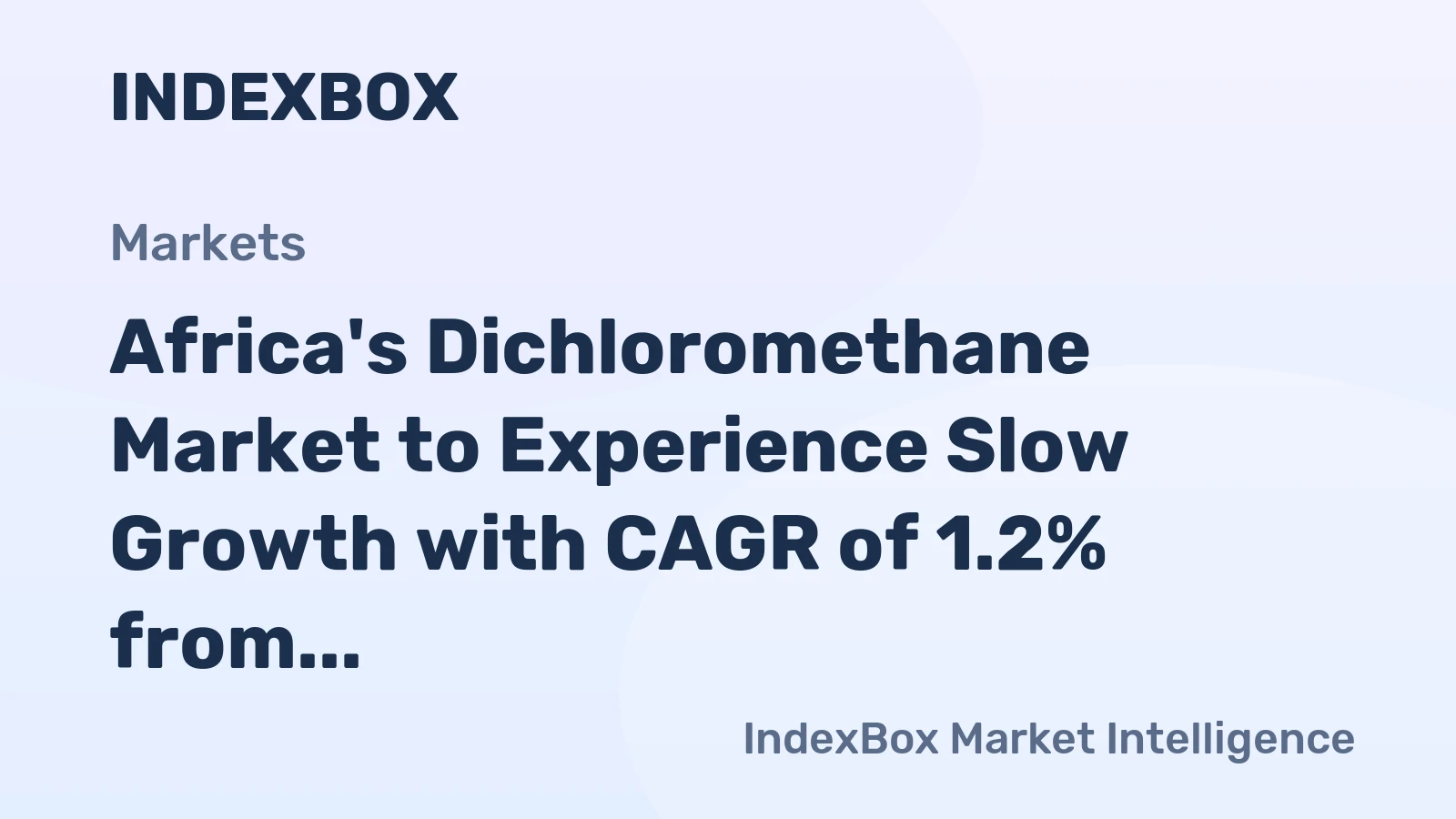 Africa's Dichloromethane Market to Experience Slow Growth with CAGR of 1.2% from 2024 to 2035