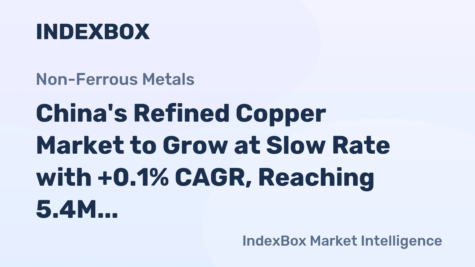 China's Refined Copper Market to Grow at Slow Rate with +0.1% CAGR, Reaching 5.4M Tons by 2035